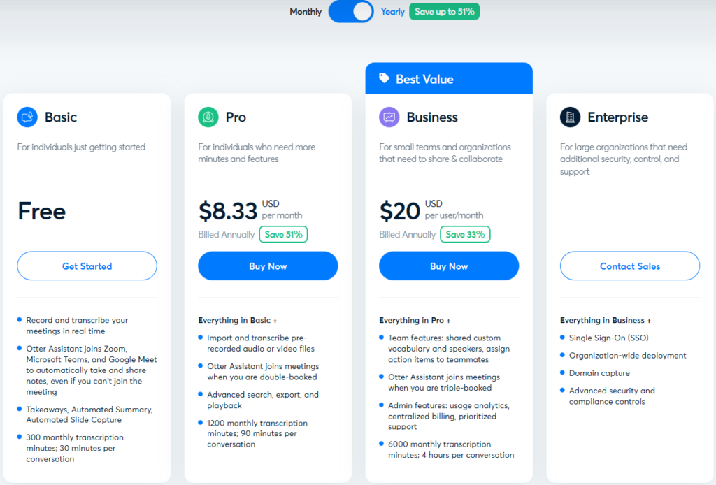 Otter Real-Time Transcription & Voice Meeting Notes